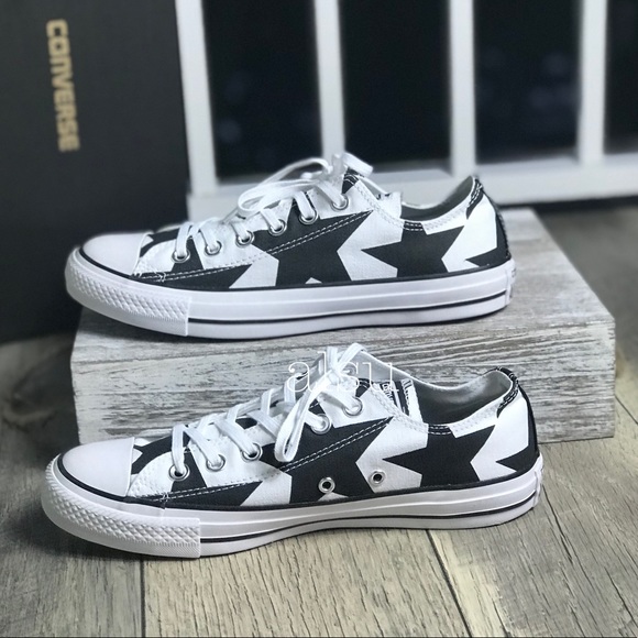Converse | Shoes | Converse Advulc Big Star Print Bw W Authentic | Poshmark